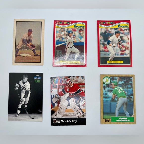 Topps | Other | 6 Bobby Morgan Mark Carreon Bob Geren Mark Mcgwire Tom ...